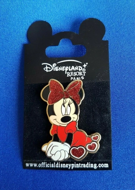 DISNEYLAND PARIS MINNIE Mouse Glittery Trading Pin 19 Years Old New ...