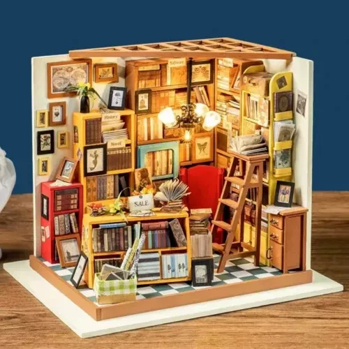 ROLIFE SAM’S STUDY Library DIY Miniature House Kit 3D Puzzle DG102 ...