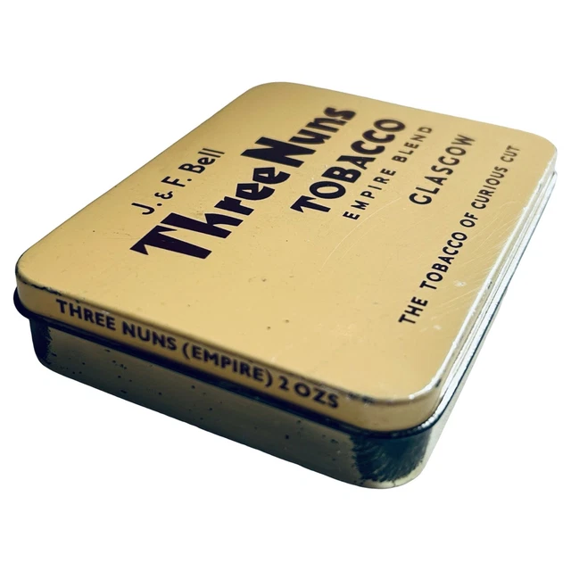 VINTAGE THREE NUNS Tobacco Tin, J & F Bell, 2 Oz Metal Tobacco Tin, VGC ...