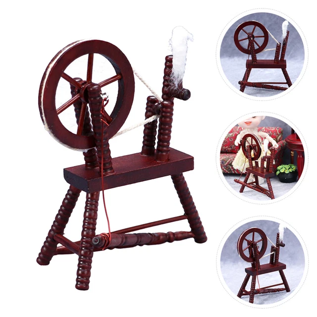 MINI OLD SPINNING Wheel Treadle Sewing Machine Kids Role Play Toy £9.99 ...