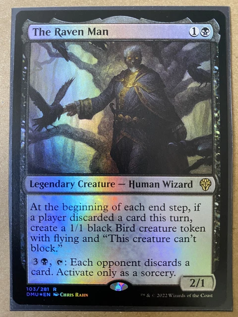 THE RAVEN MAN FOIL SHOWCASE RARE Dominaria United DMU MTG Magic *NEUF ...
