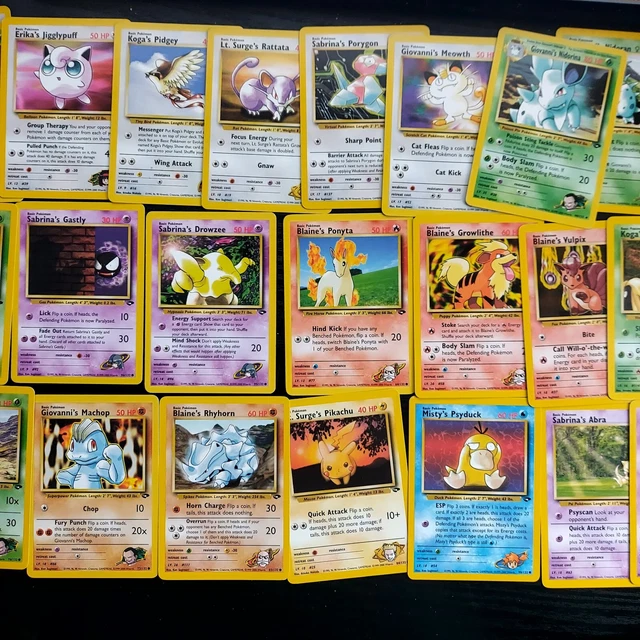 POKEMON CARDS GYM Challenge Non Holo Rare Base set Collection 132 ...