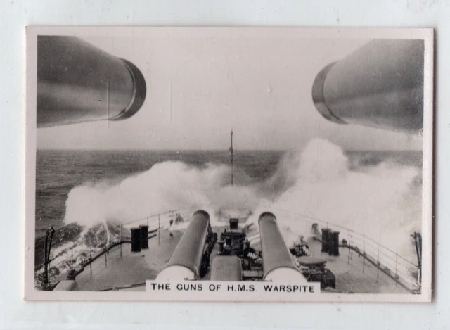 MILITARY SHIPPING CARD. The Royal Navy The 15” guns of HMS Warspite EUR ...