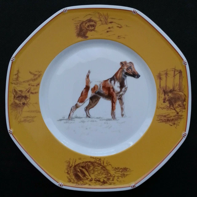 RARE ASSIETTE HERMES "FOX A POIL LISSE" Chiens courants & d'arrêt 21 ...