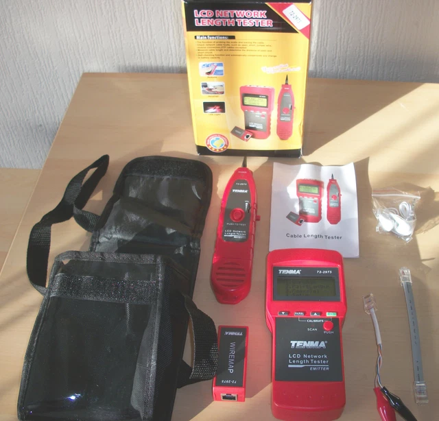 TENMA NETWORK CABLE TESTER AND CABLE LENGTH CALCULATOR Model: 72-2975 £ ...