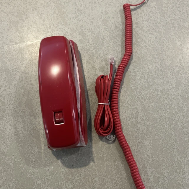 VINTAGE CHERRY RED Trendline Touchtone Push Button Phone Telephone does ...