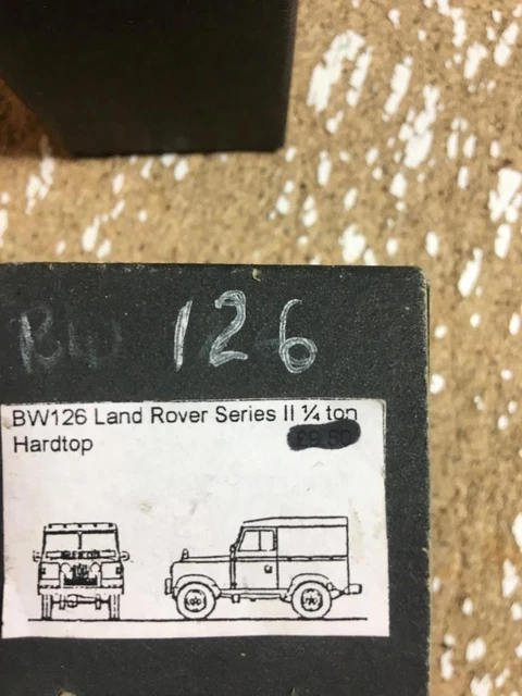 ,BW MODELS LAND Rover Seies II SWB HardTop METAL 1/76 model kit checked ...