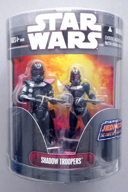 PACK SET FIGURINE star wars 3.75 the shadow clone commander jedicon ...