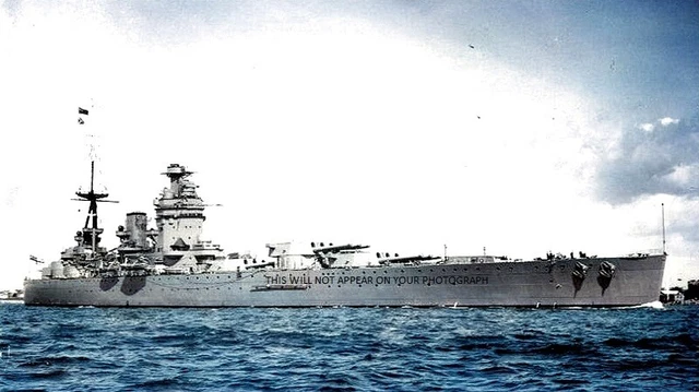 HMS RODNEY, NELSON Class Battleship, Royal Navy - Original Vintage ...