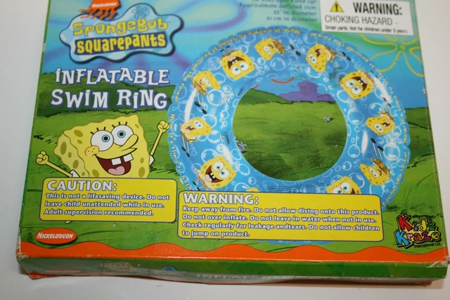 VINTAGE 2001 NICKELODEON Sponge Bob SpongeBob Squarepants 24" Swim Ring ...