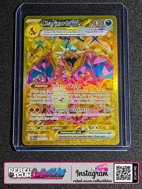 CHARIZARD EX (GOLD Secret Full Art Hyper Rare) | 228/197 | Obsidian ...