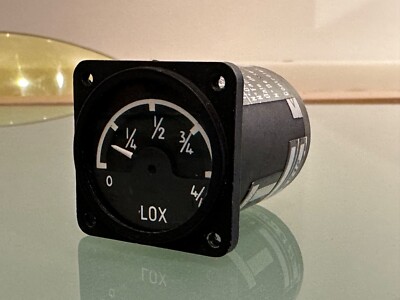 AIRCRAFT LOX LIQUID Oxygen Quantity Indicator Cockpit Intertechnique ...