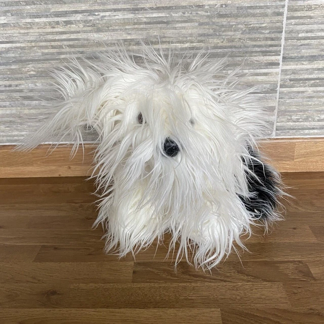 KEEL TOYS DULUX DOG Plush Official Old English Sheepdog Fluffy Grey ...