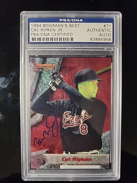 1994 BOWMAN'S BEST Cal Ripken Jr. Authentique Auto PSA/ADN #71 Orioles ...
