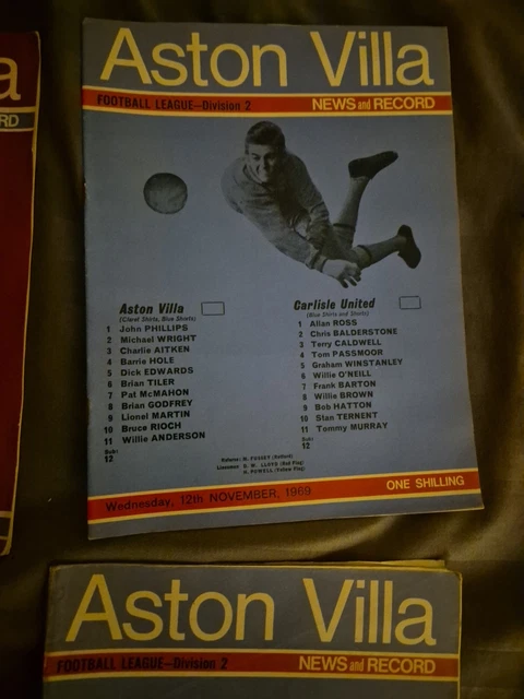 ASTON VILLA 1969/70 Programme Bundle £21.49 - PicClick UK