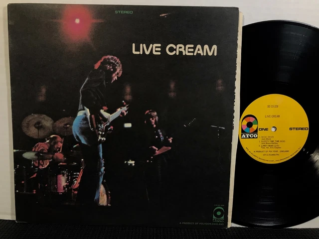 CREAM LIVE CREAM LP ATCO SD 33-328 STEREO 1970 ERIC CLAPTON STEVE ...