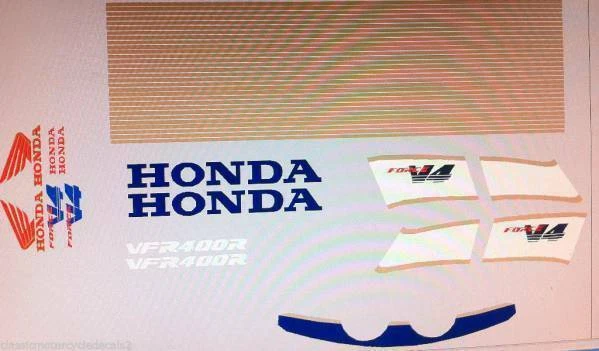 HONDA VFR400R NC30 Set Decalcomanie Restauro EUR 123,54 - PicClick IT