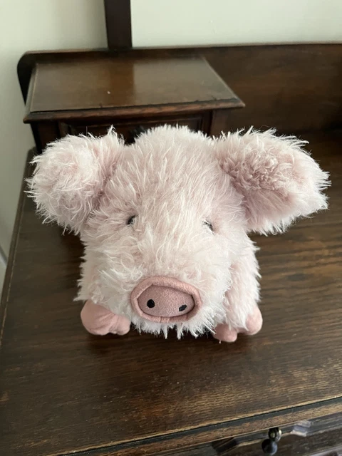JELLYCAT CURVIE PIG, pink fluffy/scruffy toy £50.64 - PicClick UK