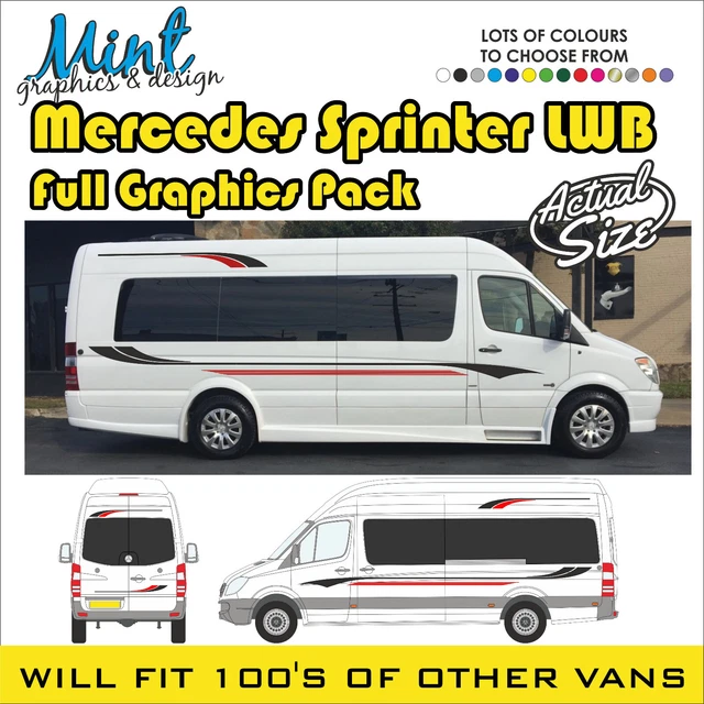 LWB MERCEDES SPRINTER VOLL Crafter Camper Wohnmobil Aufkleber Sticker ...