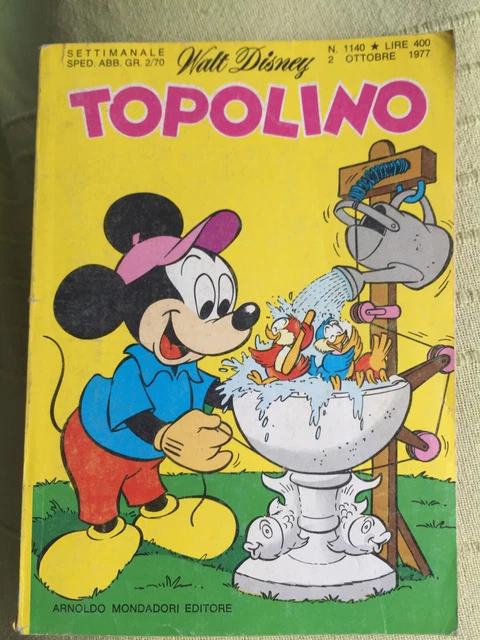 TOPOLINO N° 1140, 2 Ottobre 1977, Bollini+Cedola. Buono/Ottimo! EUR 3 ...