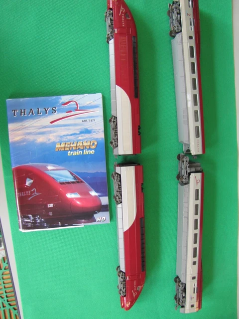 HO MEHANO T 671 Thalys Train Line Tgv Motrice + Contre + Voitures Sncf ...