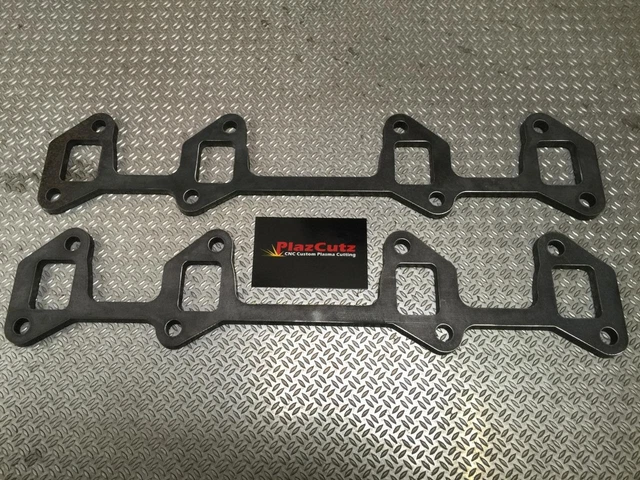 ROVER V8 EXHAUST Manifold Flange Plates in 8mm Mild Steel DIY weld up ...