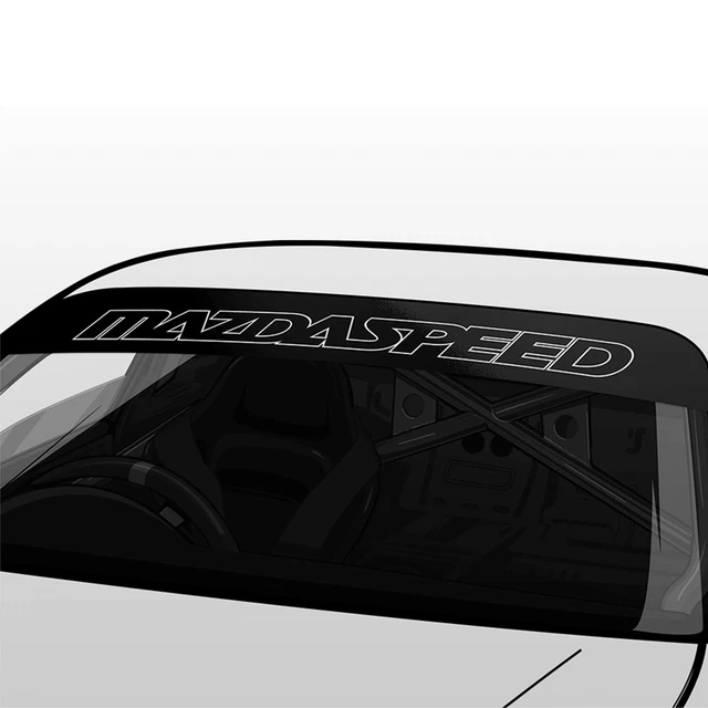 MAZDASPEED OUTLINE MAZDA RX8 RX7 MX5 JDM Sunstrip Banner Windshield Car ...