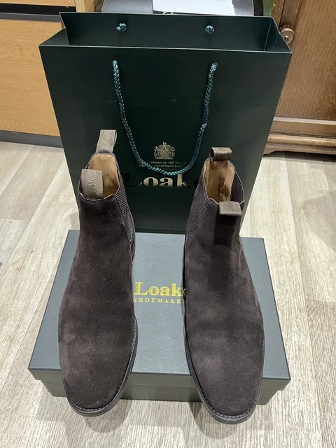 LOAKE CHATSWORTH DARK Brown Suede Leather Mens Chelsea Boots £120.00 ...