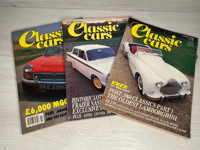 CLASSIC CARS MAGAZINE 1989 Vintage car mags Motor Sport Memorabilia £6. ...