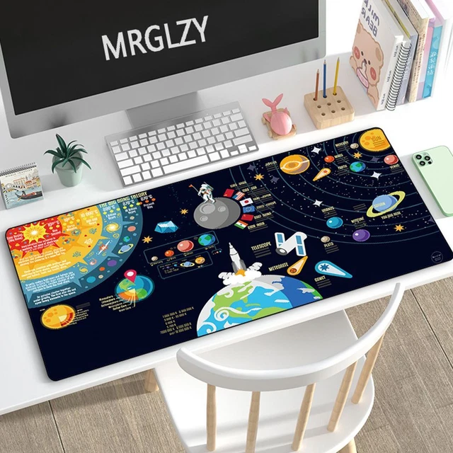 OFFICE LOCK EDGE Rubber Starry Sky Gaming Mouse Pad Astronaut Keyboard ...