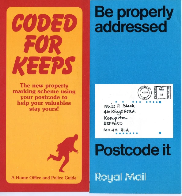 PAIR OF BE properly addressed and Coded for Keeps postcode publicity ...