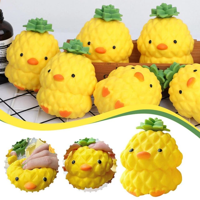 PINEAPPLE DUCK SQUEEZE Stress Relief Kids Cartoon Toy Christmas Gift ...