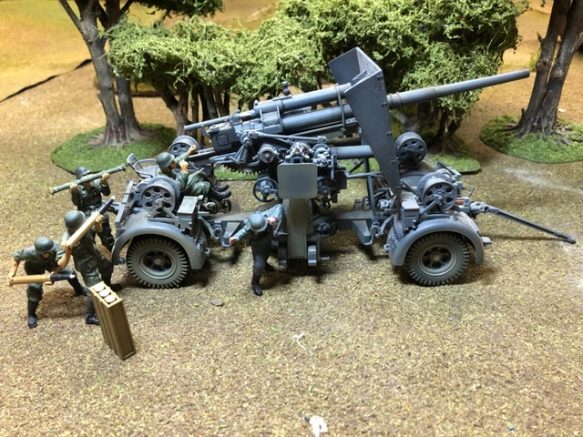 FORCES OF VALOR German 88mm Flak 36/37 AA Gun Russia 1942 and Figures ...