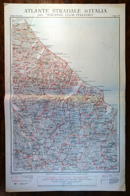 Carta Geografica Abruzzo IN VENDITA! - PicClick IT