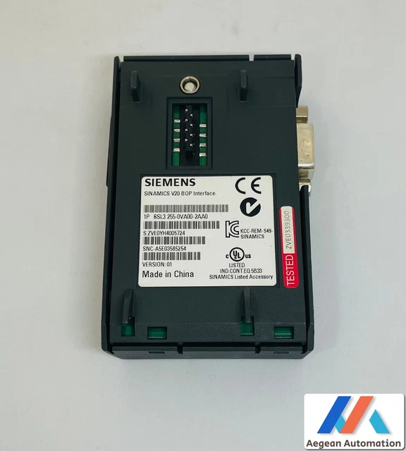 SIEMENS 6SL3255-0VA00-2AA0 SINAMICS V20 BOP interface 6SL3 255-0VA00 ...