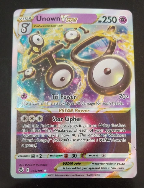 POKÉMON UNOWN VSTAR Silver Tempest 66 Ultra Rare MT Film Full Art 066/195 EUR 5,06 - PicClick FR