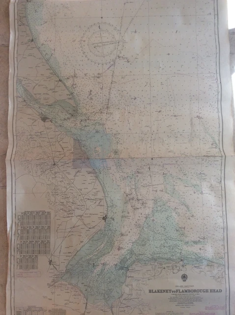 VINTAGE 1962 ADMIRALTY Map Plan Chart Blakeney - Flamborough Norfolk ...