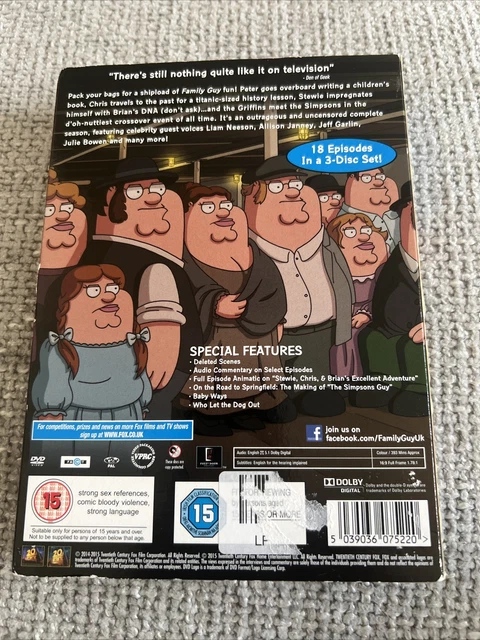 FAMILY GUY - Series 15 - Complete (DVD, 2015) R2 New/Sealed Free P&P ...