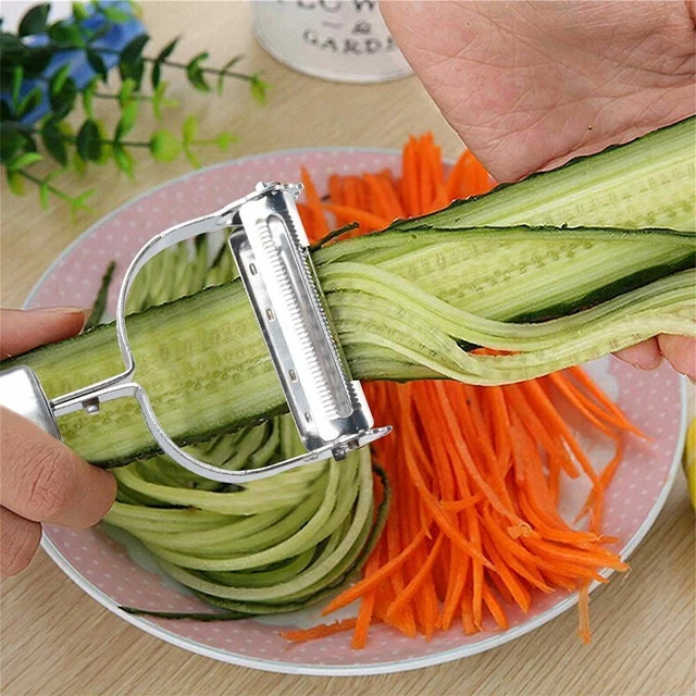 CUCUMBER POTATO CARROT Julienne Cutter Slicer Vegetable Fruit Peeler ...