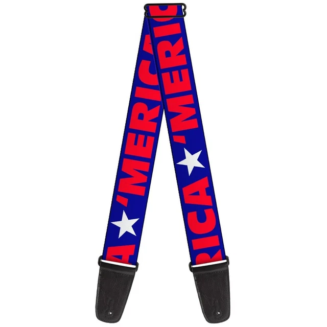 GUITAR STRAP - Merica/Star Blue/Red/White (US IMPORT) ACC NEW $54.51 ...