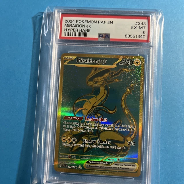 2024 MIRAIDON EX Hyper Gold Secret Rare 243/091 SV Paldean Fates ...