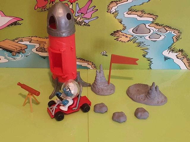 GESCHLUMPFE 4 SCHLEICH 40604 Mondgeschlumpfe Rakete Astroset Schlümpfe ...