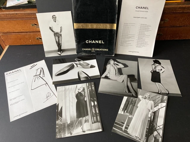RARE VINTAGE CHANEL Paris Fashion Original Photograph Pack S/S 1980 £ ...