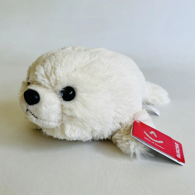 AURORA BABY HARP Seal Soft Toy Cuddly Plush Stuffed Animal Plushie 8” £ ...