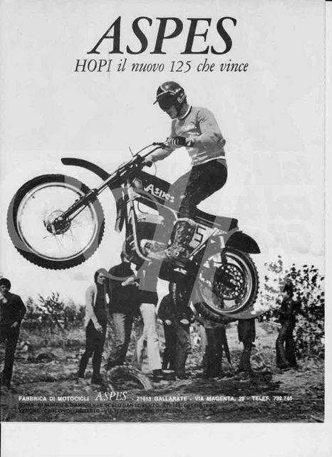 ADVERTISING PUBBLICITÀ BROCHURE--MOTO ASPES HOPI 125 -NAVAHO 50-1972 ...