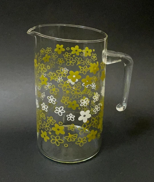 VINTAGE PYREX CRAZY Daisy Spring Blossom Glass Pitcher Jug $248.00 ...