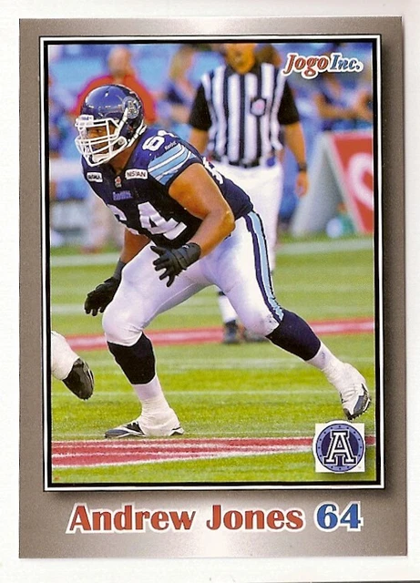 CARTE ANDREW JONES 2012 Jogo CFL #92 Toronto Argonauts McMaster ...