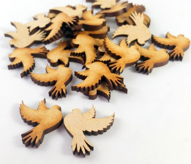 WOODEN MDF BIRD Shapes,Birds for Family Tree Embellishments-2.5cmx2cm ...