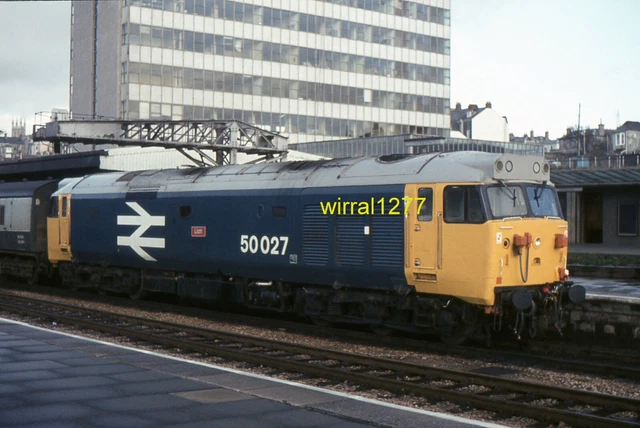 ORIGINAL RAILWAY SLIDE Class 50 50027 at Plymouth 04.84 £8.50 - PicClick UK