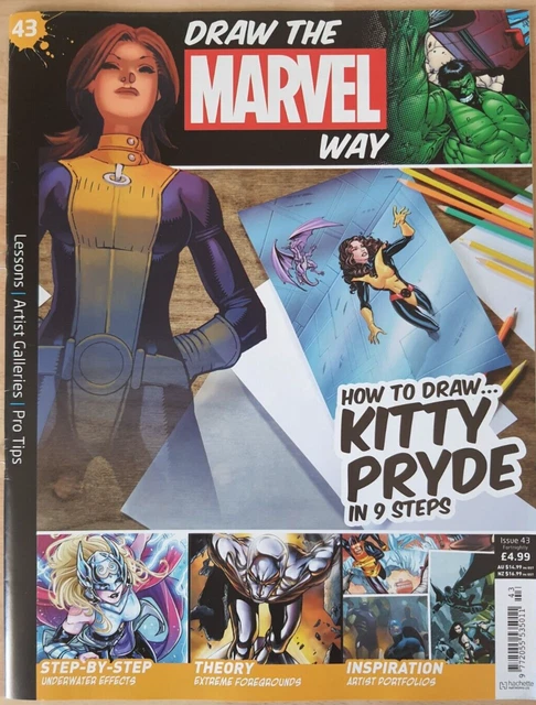 DRAW THE MARVEL Way #43 Kitty Pryde Magazine Only Hachette Partworks ...